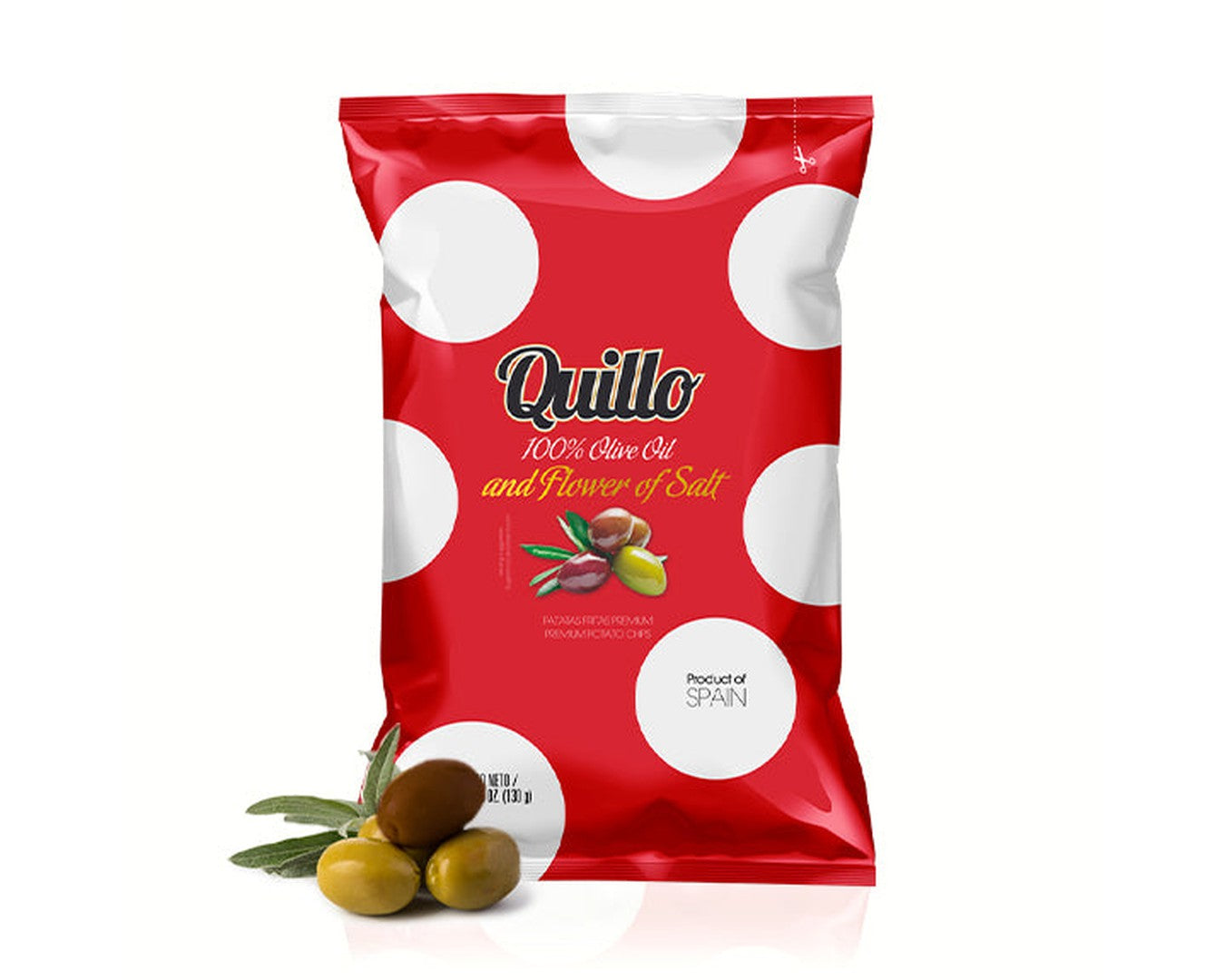 Quillo Olive Oil & Flower of Salt Potato Chips 130g | The Local Basket